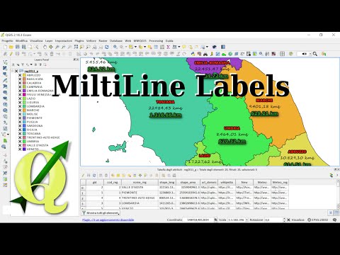 QGIS Multi-line labels and multi-style - YouTube