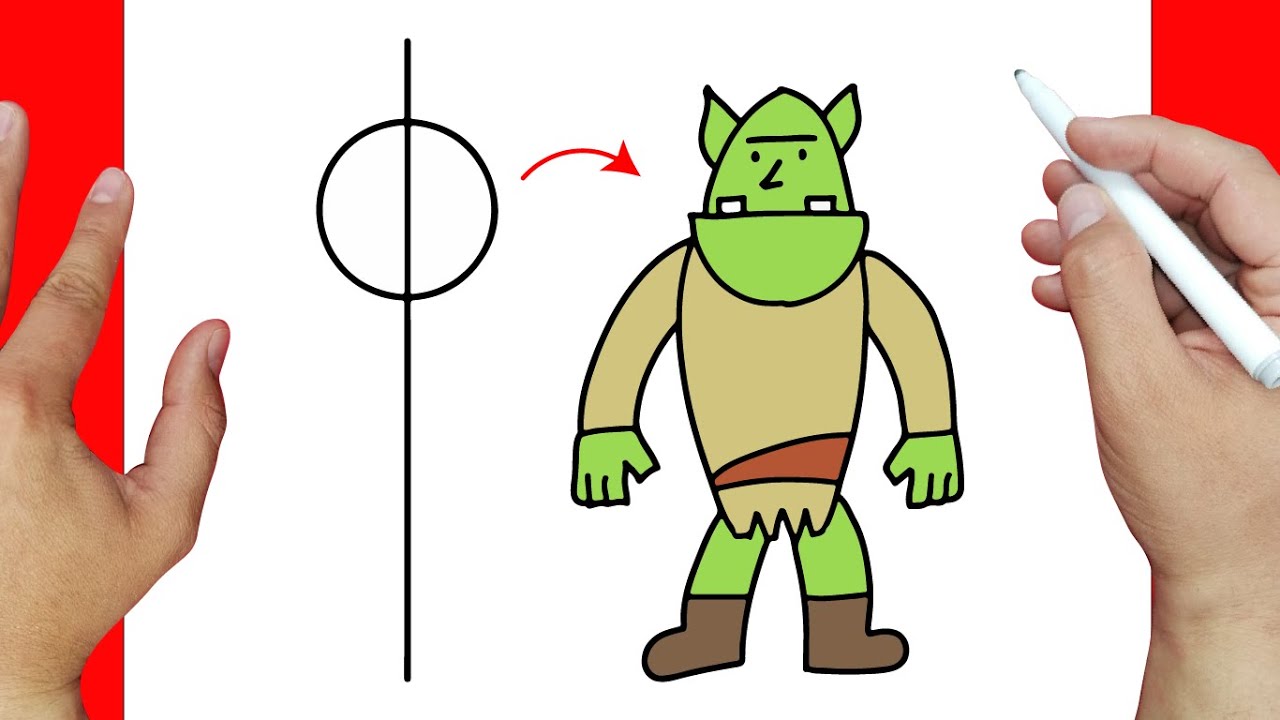 Truco para Dibujar un Ogro paso a paso | Dibujos fáciles - YouTube