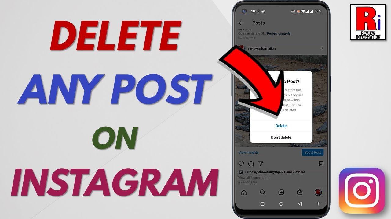 How to Delete Any Post on Instagram - YouTube