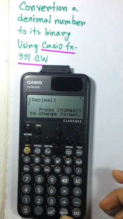 Conversation Decimal Number To Its Binary Number Using Casio Fx 991 Cw Calculator
