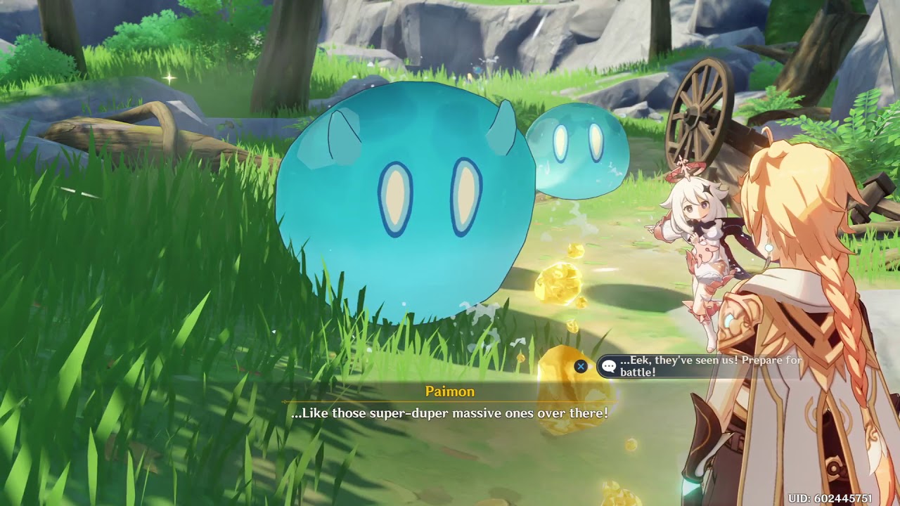 Genshin Impact - Evil Hydro Slimes attack during the dialogue ...