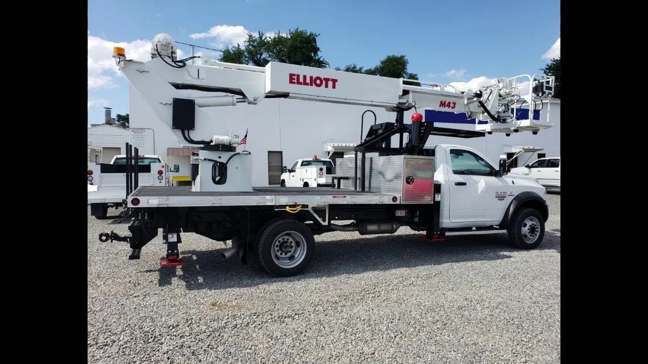 2018 Dodge Elliott M43 HiReach Aerial Work Platform Sign Bucket Truck ...