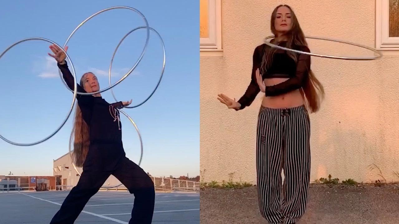 Talented Woman Creates Mesmerising Hula Hoop Choreographies - YouTube