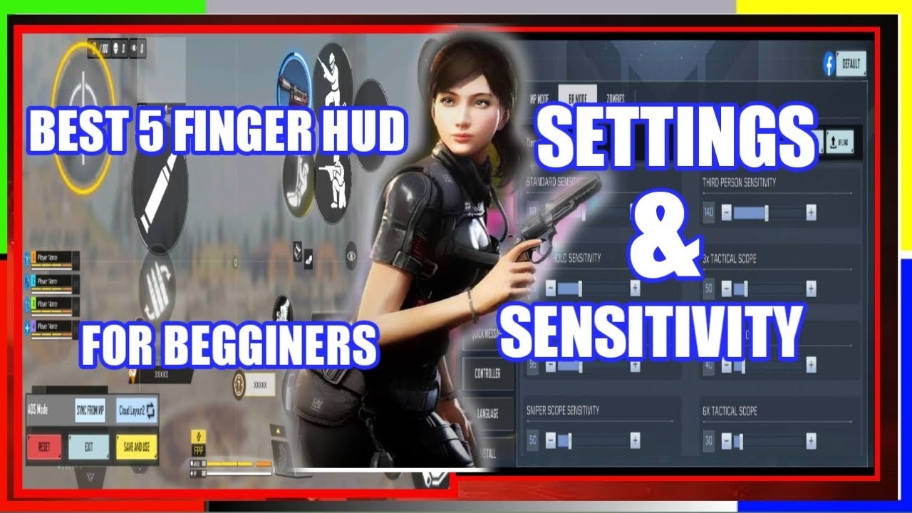 FIVE(5) FINGER HUD + SENSITIVITY | Call of Duty Mobile - YouTube