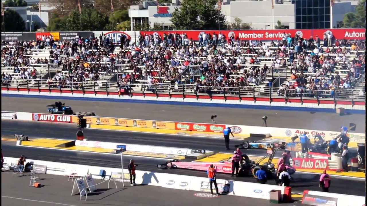 NHRA Drag Racing - Pomona, CA - Top Fuel Nitro Dragster Run - YouTube