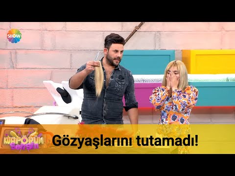 Saçları kesilince gözyaşlarını tutamadı!