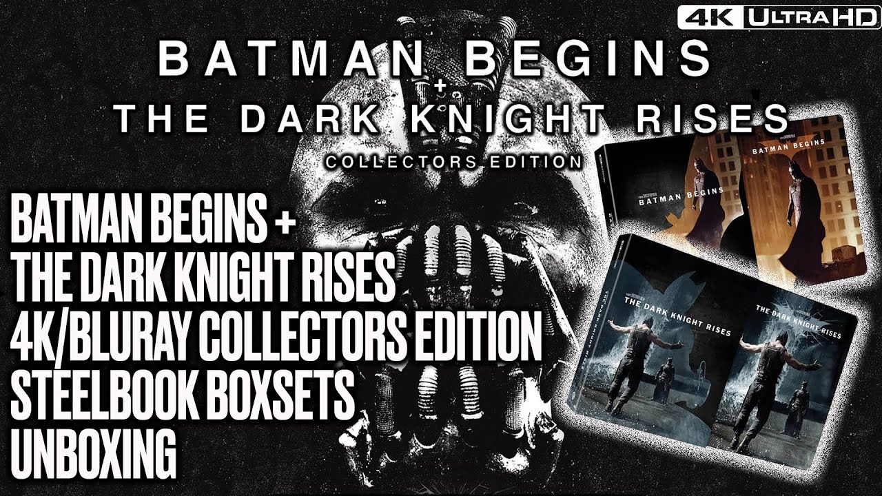 Batman Begins & The Dark Knight Rises 4K/Bluray Collectors Edition ...