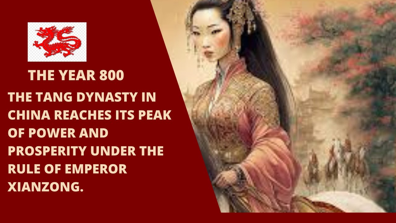 The Tang Dynasty in China reaches its peak of power and prosperity ...