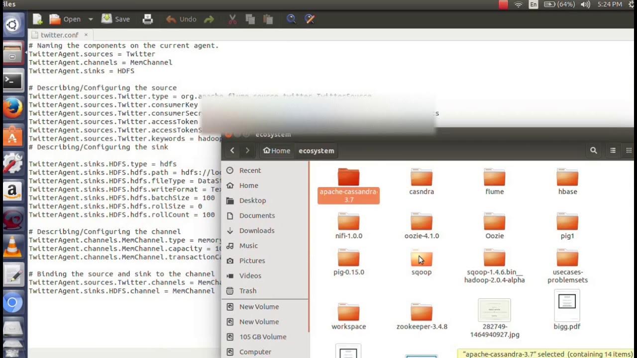 Stream Twitter data into hadoop using Apache Flume - YouTube