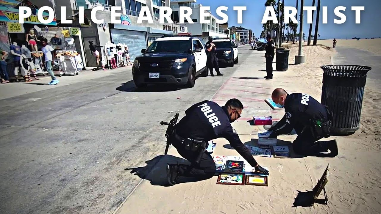 POLICE ARREST ARTIST IN VENICE - YouTube
