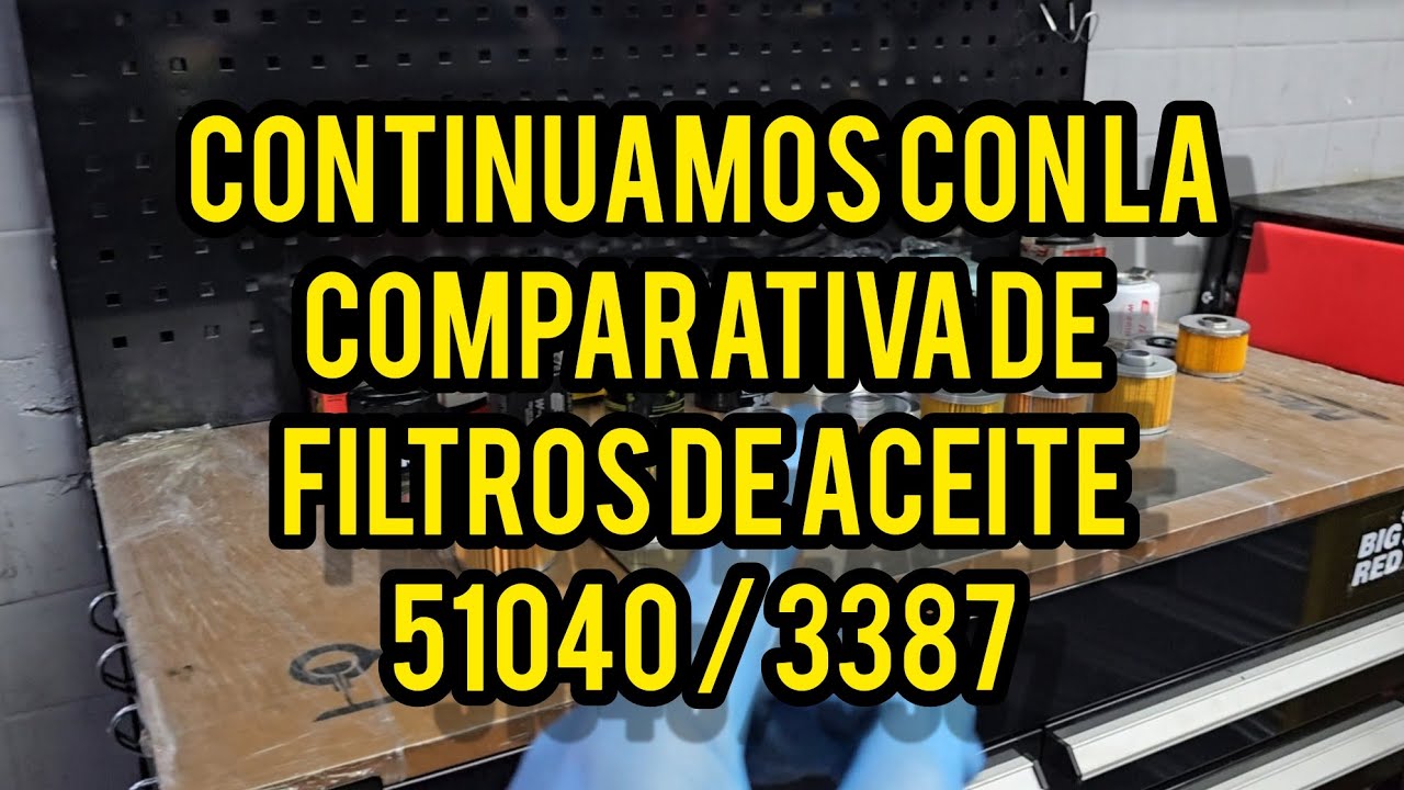Continuamos con La comparativa de filtros de aceite 51040 / 3387 - YouTube
