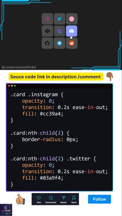 Create Animated Social Media Button On Hover using HTML CSS #coding #webdevelopment - YouTube