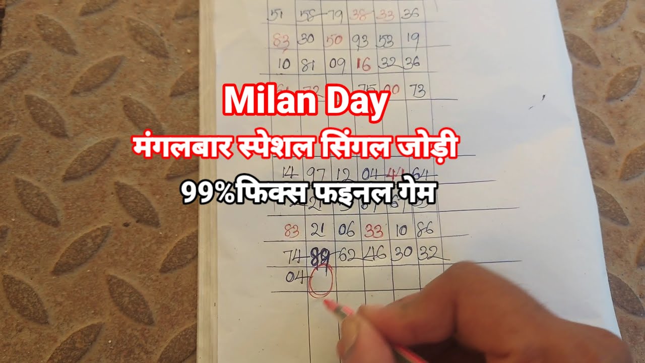 Milan Day Today 08-07-2025 | Milan Day Final Jodi | Satta Matka Milan ...