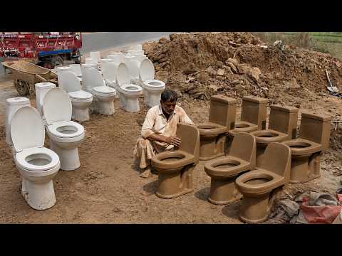Amazing Toilet Bowl Manufacturing Process | How Toilet Bowls Are Made in Factory