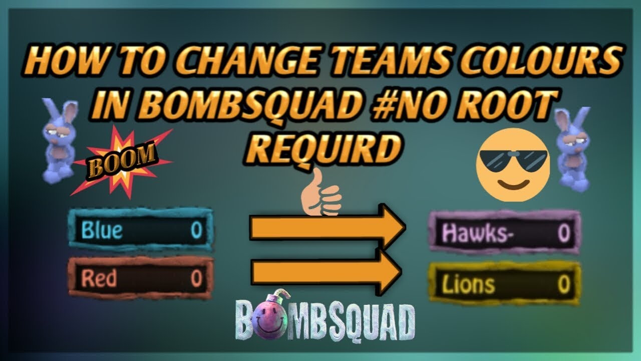 HOW TO CHANGE TEAMS NAME & COLOURS IN BOMBSQUAD // ßY GAMING CLASHER ...