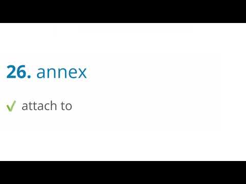 Annex meaning, sentence and pronunciation - YouTube