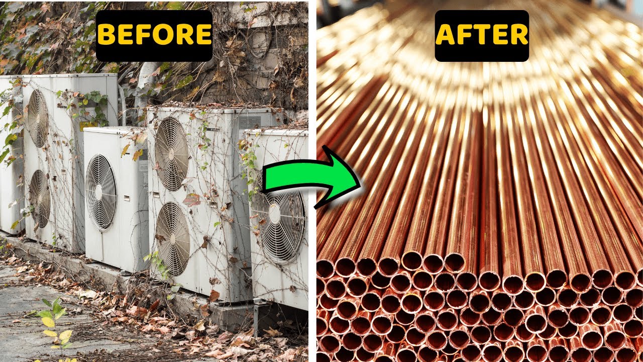Amazing Process Recycling Air Conditioner Radiators? - YouTube