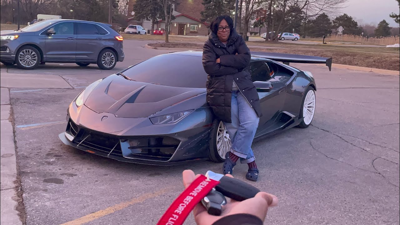 I LET MY MOM DRIVE MY LAMBORGHINI *BIG MISTAKE* - YouTube