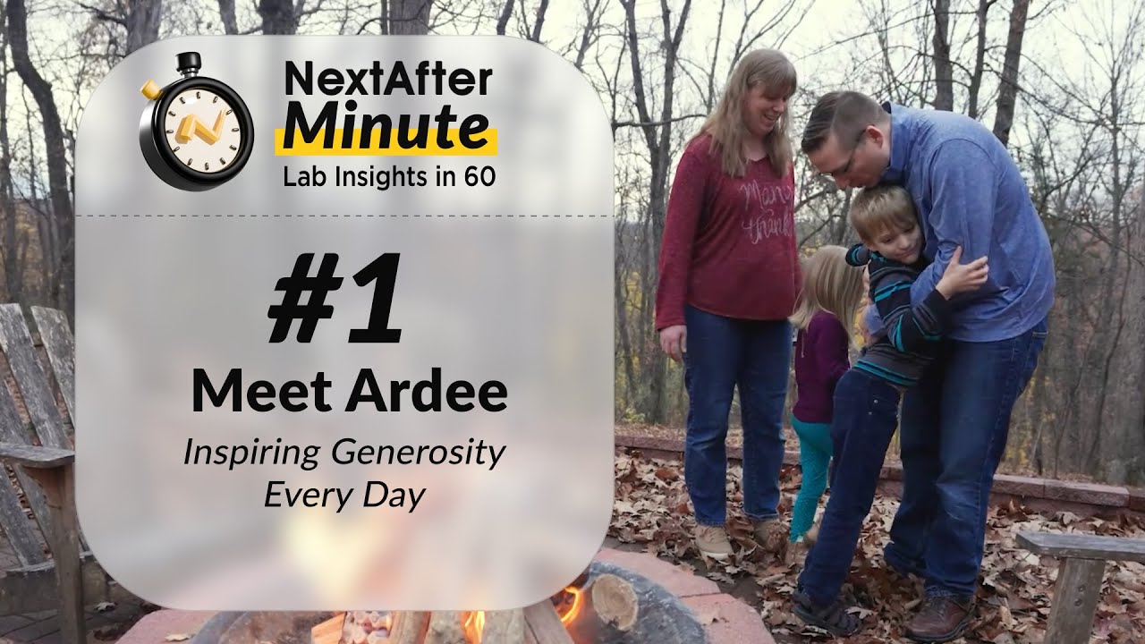 NextAfter Minute #1 Meet Ardee: Inspiring Generosity Every Day - YouTube