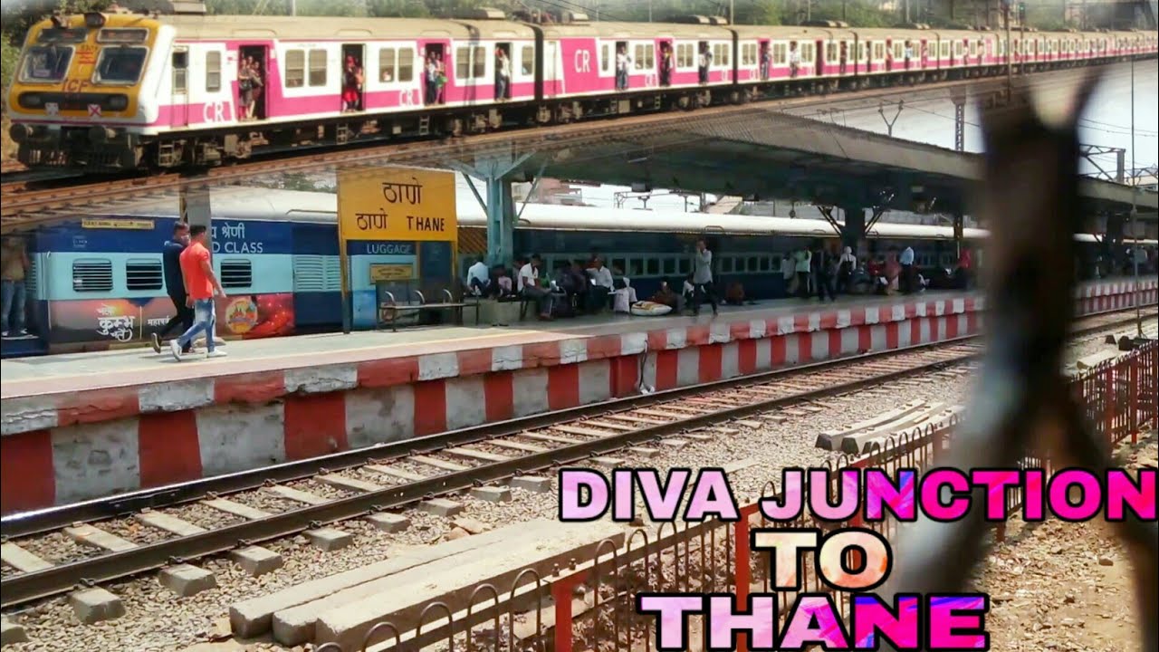 Diva Jn To Thane Via Mumbra Kalva Full Journey In Mumbai Local Train !!! - YouTube