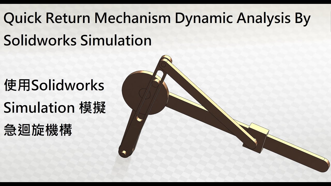Quick return mechanism dynamic analysis by using solidworks motion. 使用 ...