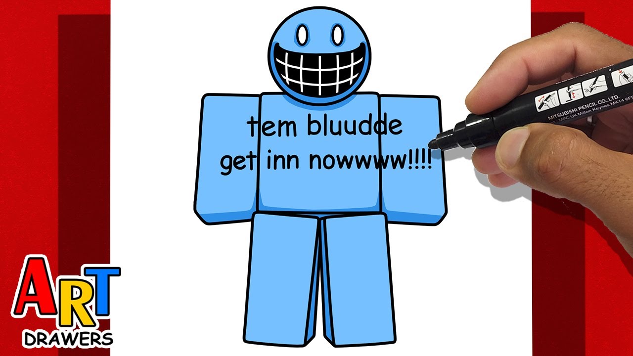 How to Draw bluudde Forsaken - ROBLOX - YouTube