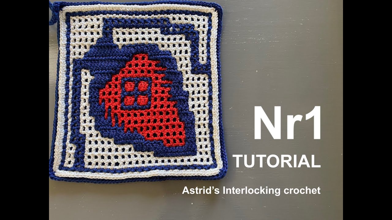 Astrid's Interlocking Crochet - TUTORIAL - First two rows - YouTube