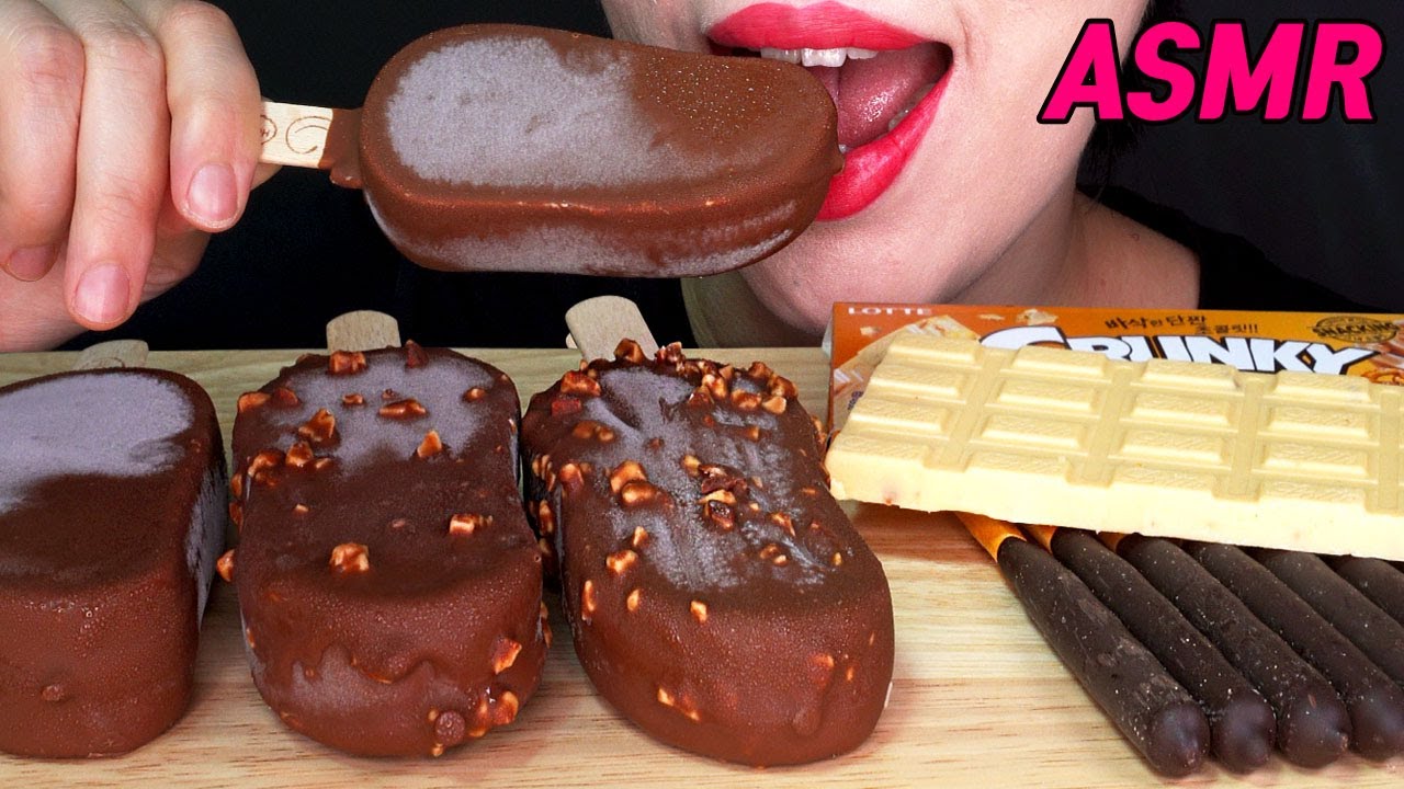 ASMR Chocolate ice cream (EATING SOUNDS) 초콜릿아이스크림 먹방asmr NO TALKING ...