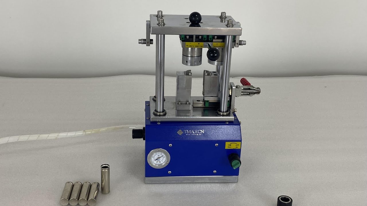 Pneumatic Cylindrical Battery Sealing Machine with Optional Die 18650 ...