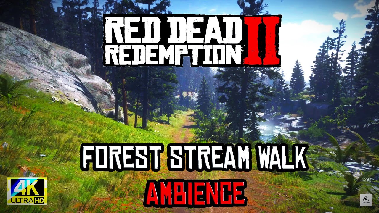 "Relaxing Red Dead Redemption 2 Forest Stream Walk | Immersive Nature ...