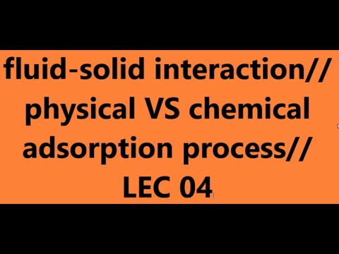 Fluid-solid interaction|| physical and chemical adsorption||LEC 04 ...