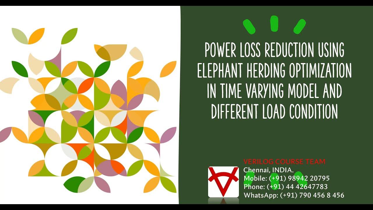 POWER LOSS REDUCTION USING ELEPHANT HERDING OPTIMIZATION - YouTube