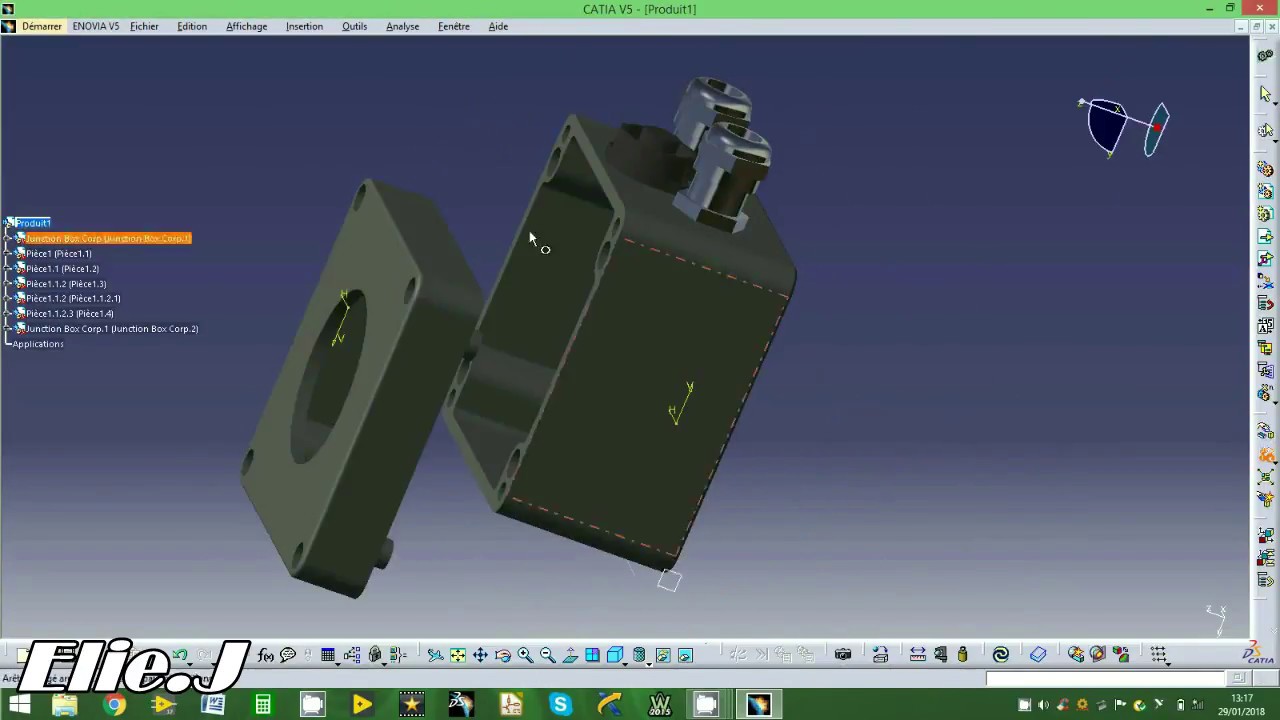 Boite 3D Catia - YouTube