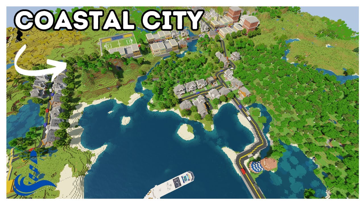 Building A Coastal City In Minecraft! - YouTube