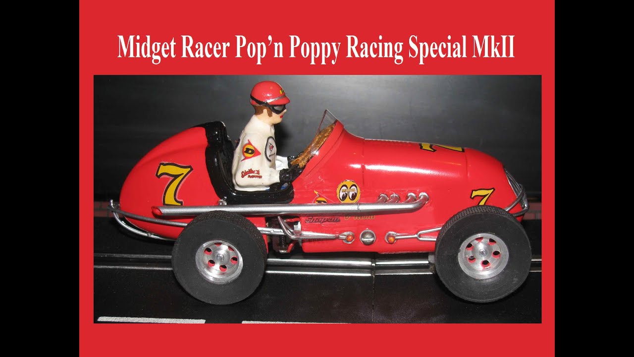 Midget Racer Poppy Red Dunlop Racing Special MkII on Track - YouTube