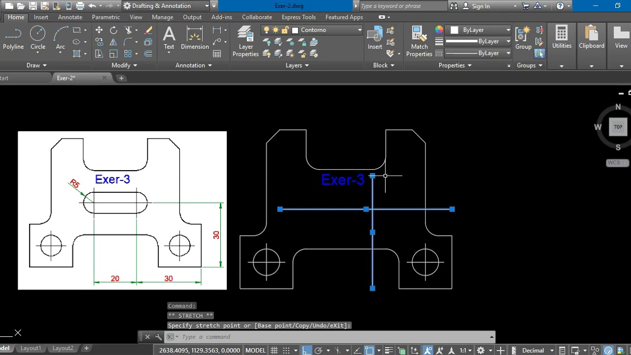 Aula 26 - Exercício - 3 no AutoCAD - YouTube