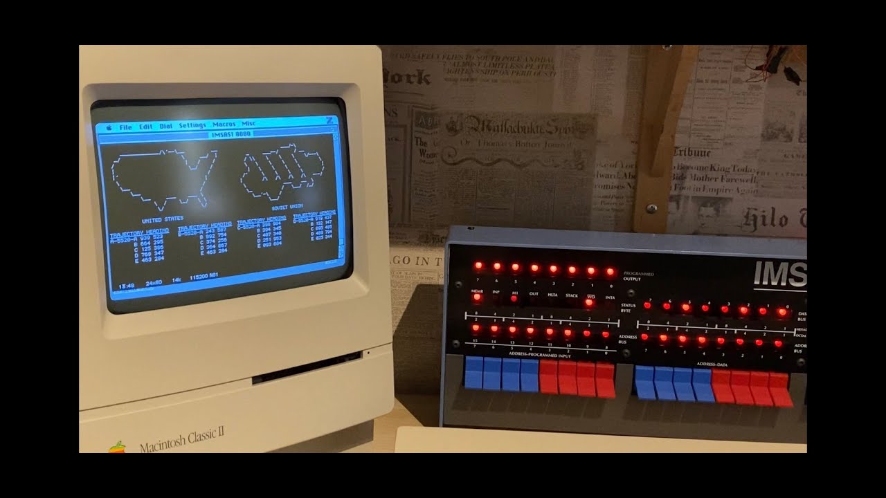 WOPR Wargames Movie Software Simulator: Mac Classic II Terminal ...