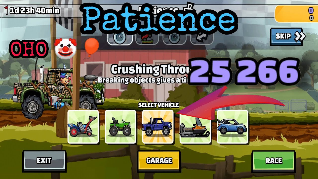 Hill Climb Racing 2 (Patience) gameplay hcr2 hcr - YouTube