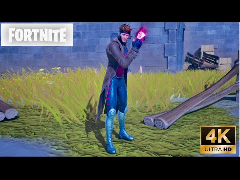 Gambit Skin Gameplay -Fortnite (4K 60fps) - YouTube