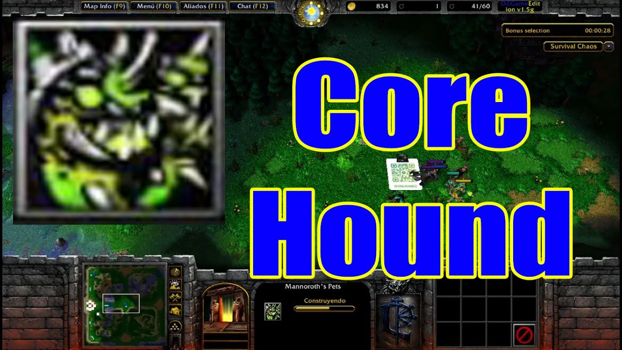 Warcraft III Survival Chaos OZ 1.5 Core Hound 2024 - YouTube