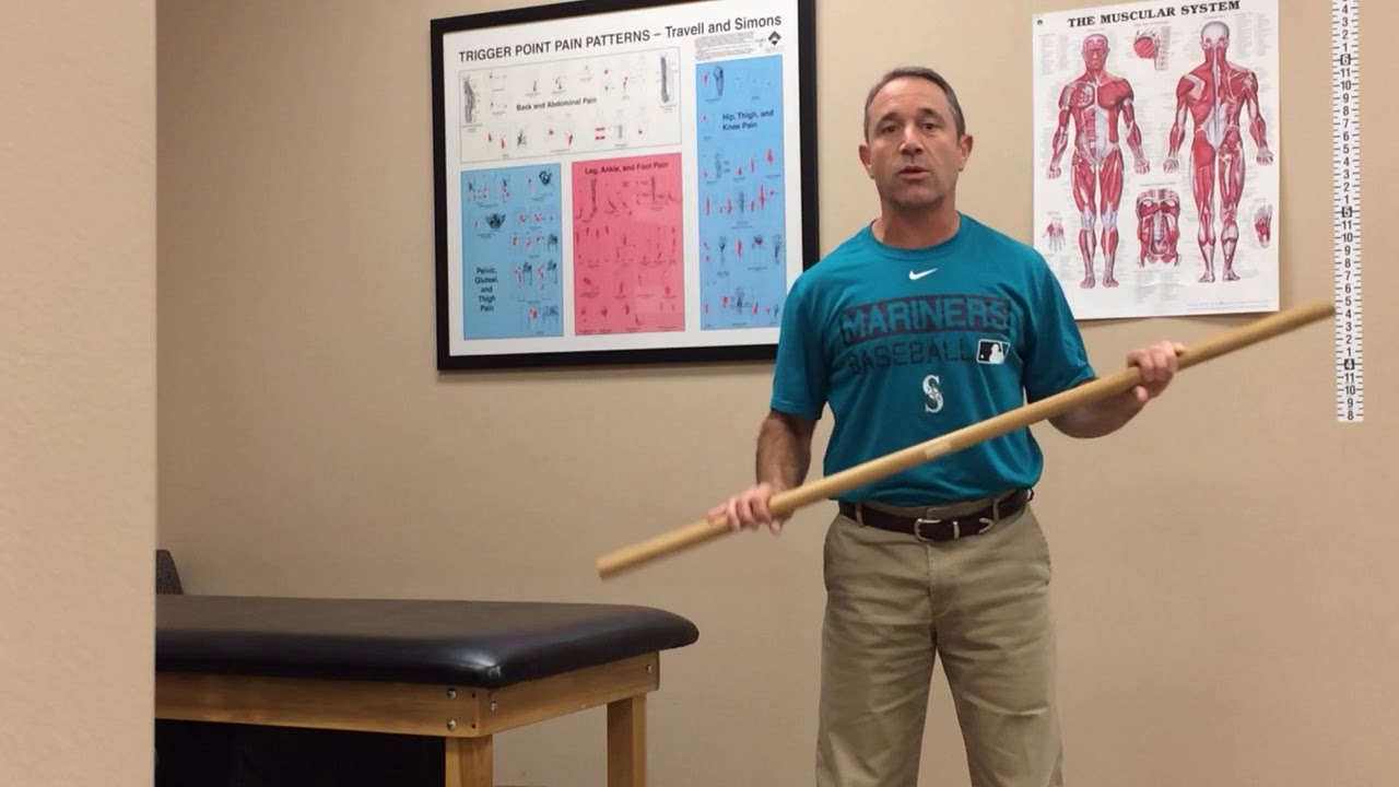 Scarecrow drill to improve shoulder mobility - YouTube