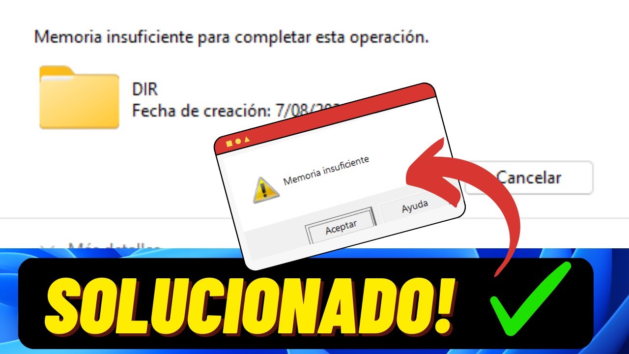 Memoria insuficiente para completar esta operación - YouTube