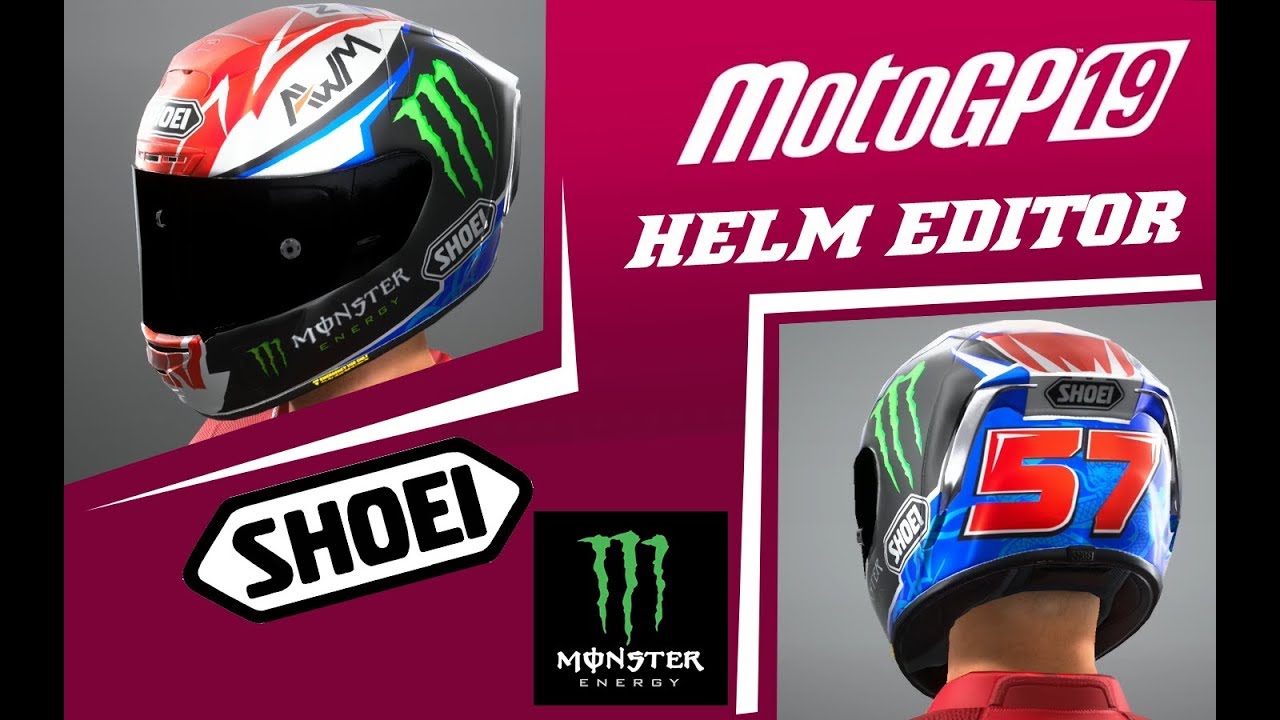 shoei monster energy helmet editor - YouTube