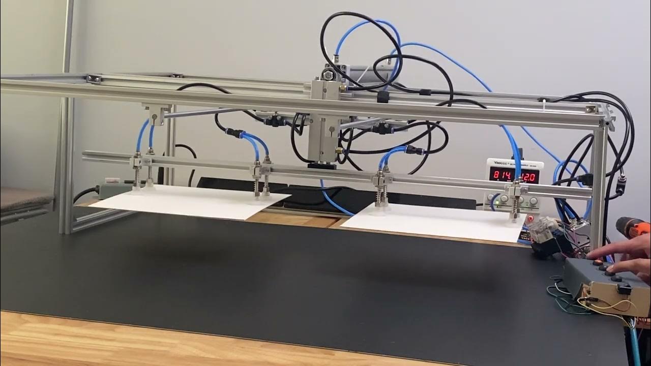 Pick and place pneumatic machine - YouTube