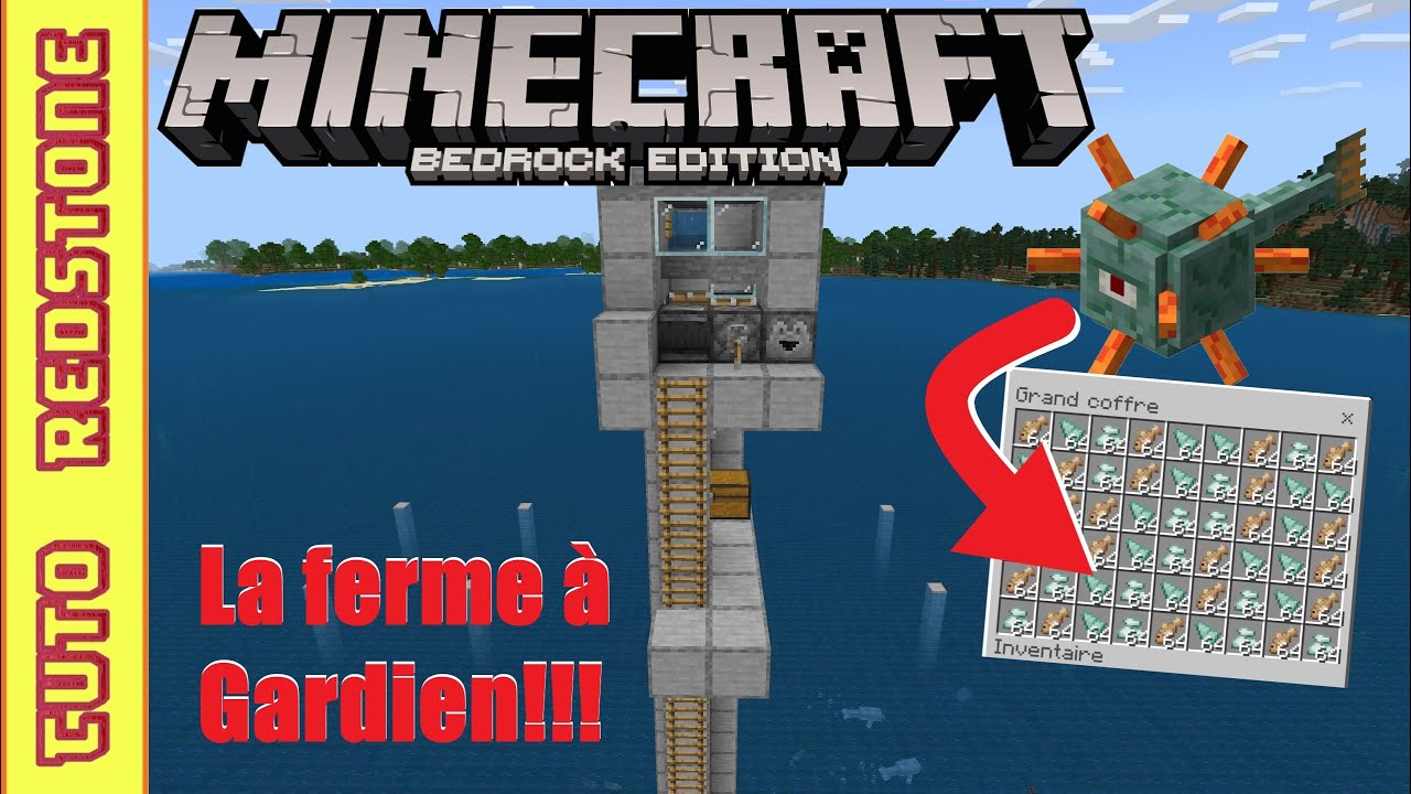 Comment fabriquer une ferme à Gardien : Minecraft 1.20 MCPE, Switch, PS ...