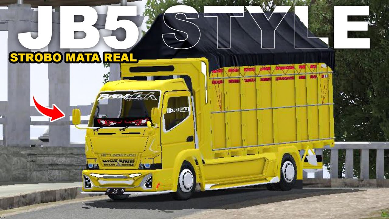 JB5 STYLE🔥 || SHARE MOD TRUCK CANTER JB5 STROBO MATA REAL LIVERY COSTUM ...