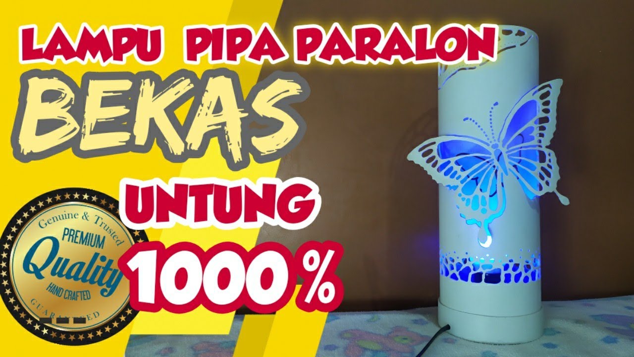 CARA MEMBUAT LAMPU HIAS PIPA PARALON - YouTube