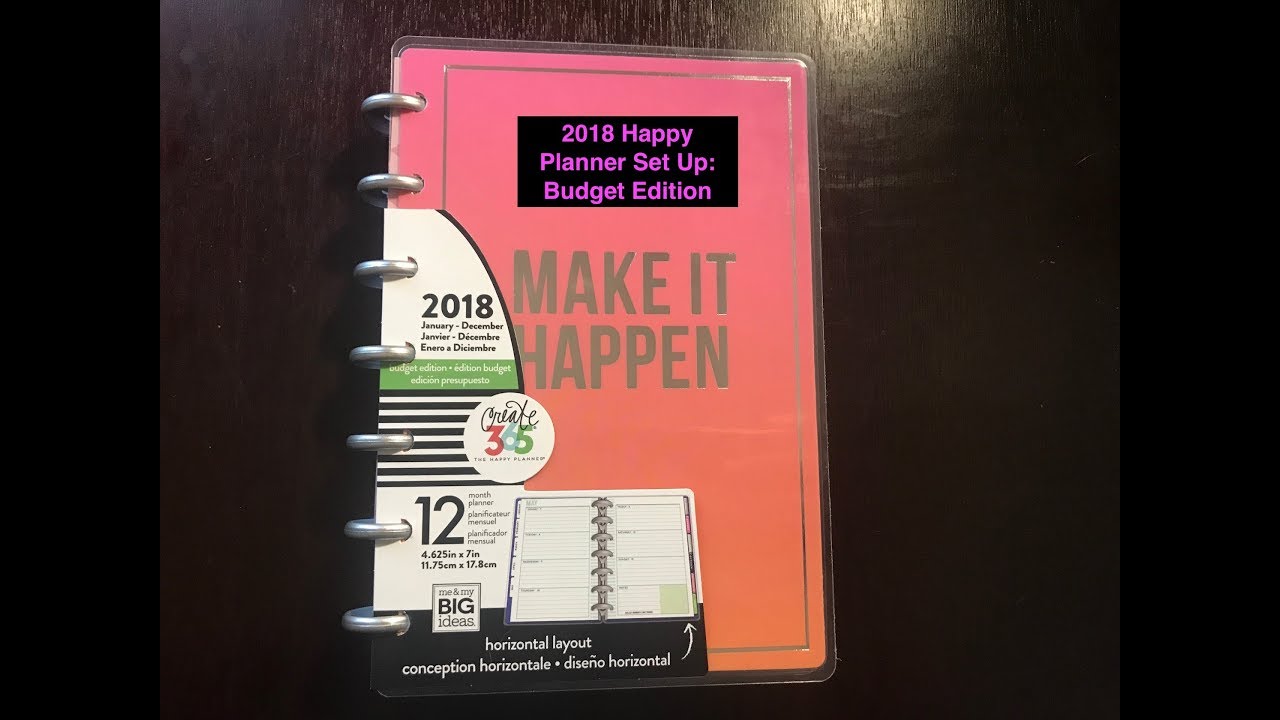 2018 Happy Planner Set Up: Budget Edition - YouTube