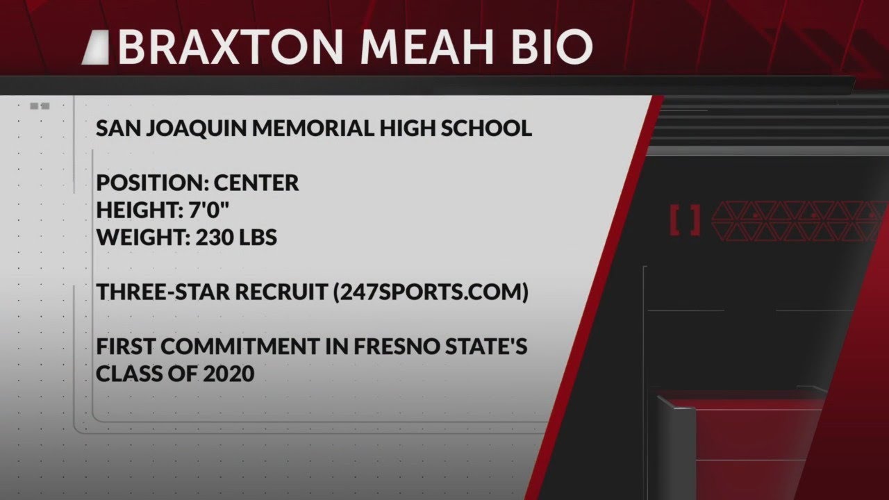 Memorial's Braxton Meah commits to Fresno State - YouTube