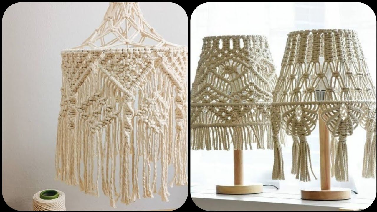 DIY handmade macrame lamps||new macrame lamps ideas - YouTube